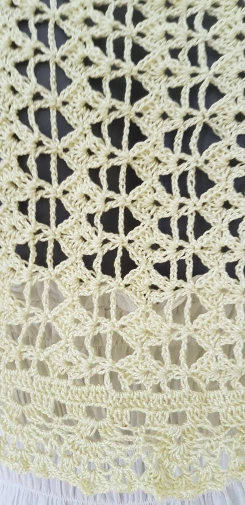 Wedding Beige shrug Crochet cotton bolero Open front shoulders | Etsy