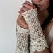 Black Fingerless Lace Gothic Mittens Crochet Lace Cuffs Bridal ...