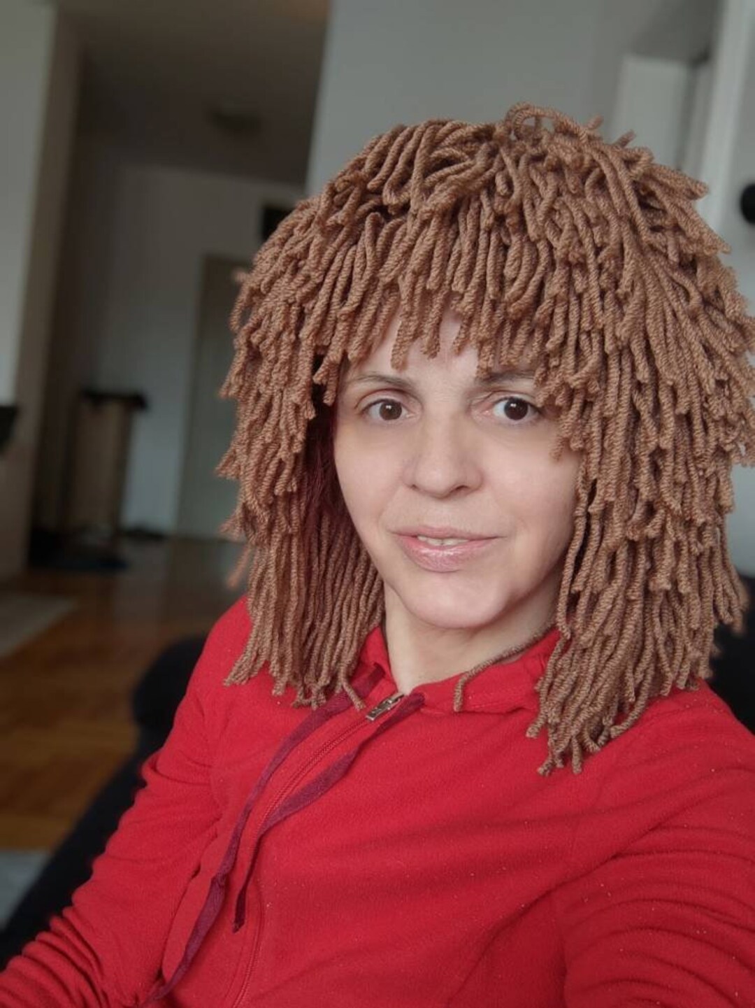 Brown Yarn Wig Cabbage Patch Halloween Costume Wig Festival Yarn Wig ...