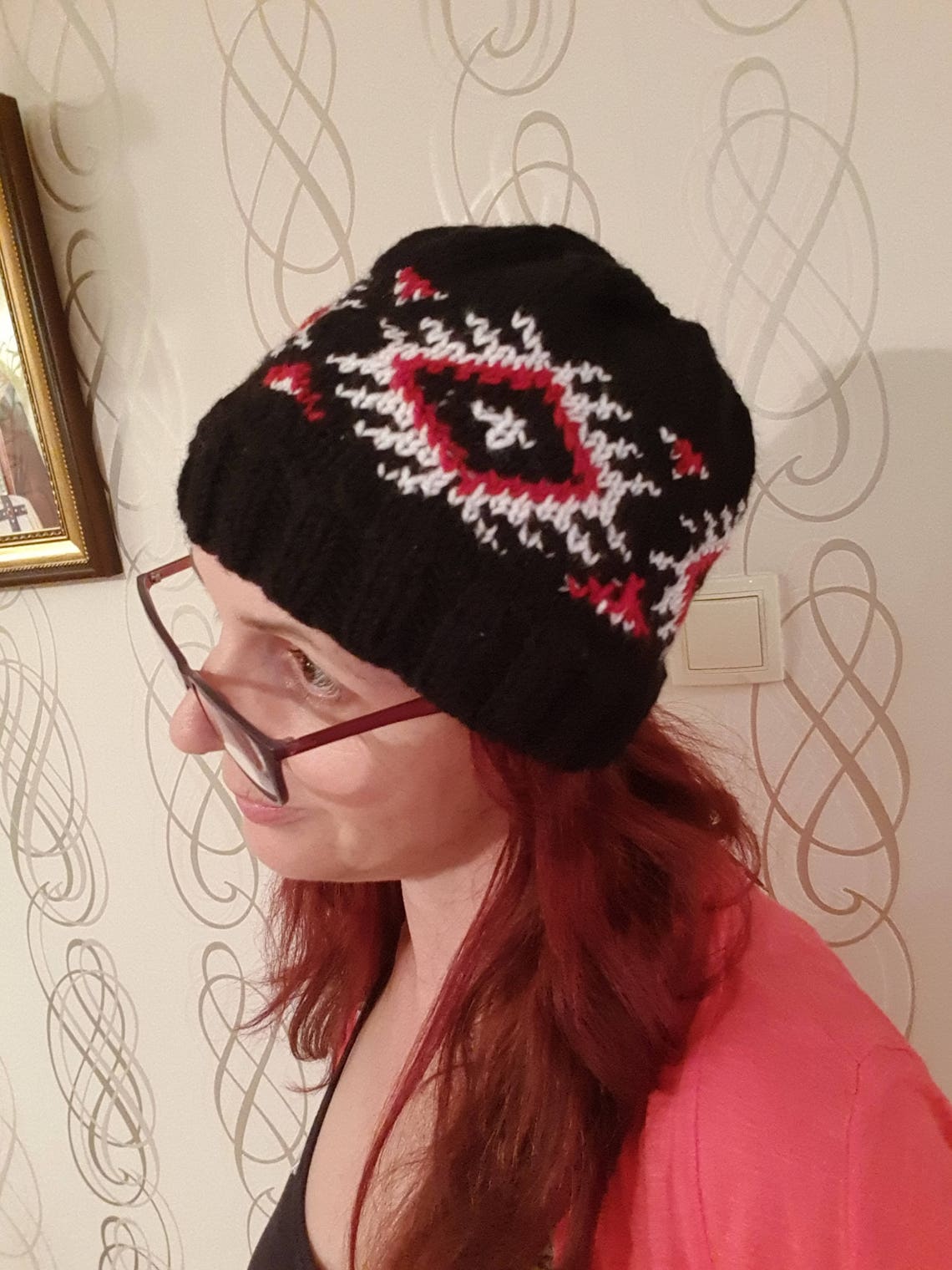 Serbian Souvenir Cap Black Knit Hat Serbia Etno Hat Serbian - Etsy