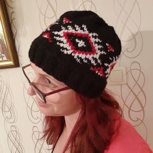 Serbian Souvenir, Cap Black Knit Hat, Serbia Etno Hat, Serbian Knit Hat ...