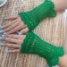 Black Fingerless Lace Gothic Mittens Crochet Lace Cuffs Bridal ...