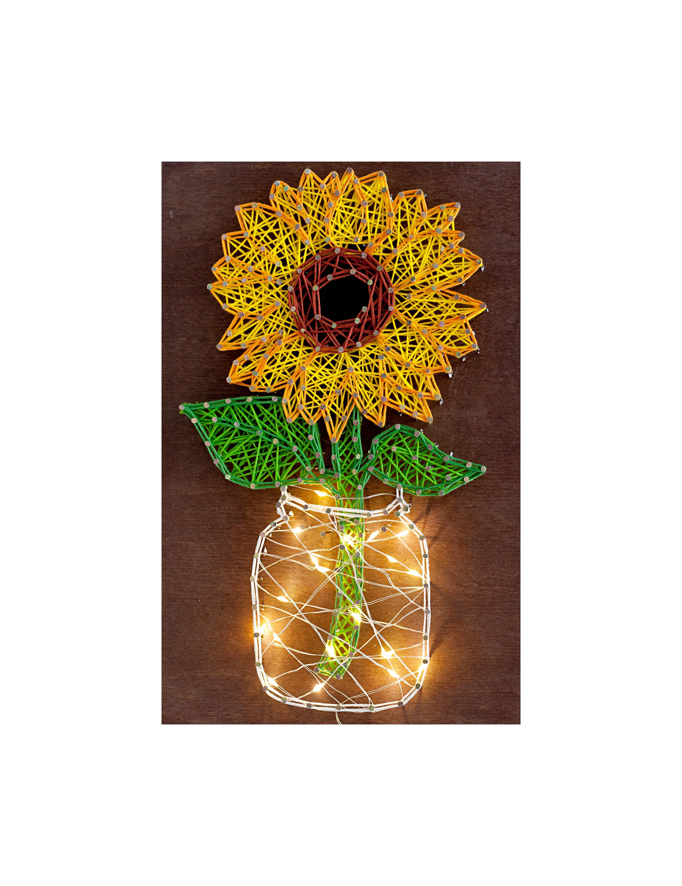 Sunflower String Art// String Art Kit// Sunflower Wall Art// | Etsy