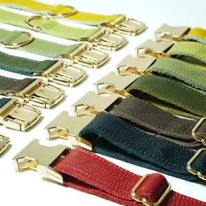 Personalized Leather Green Dog Collar, Custom Green Leather Dog Collars ...