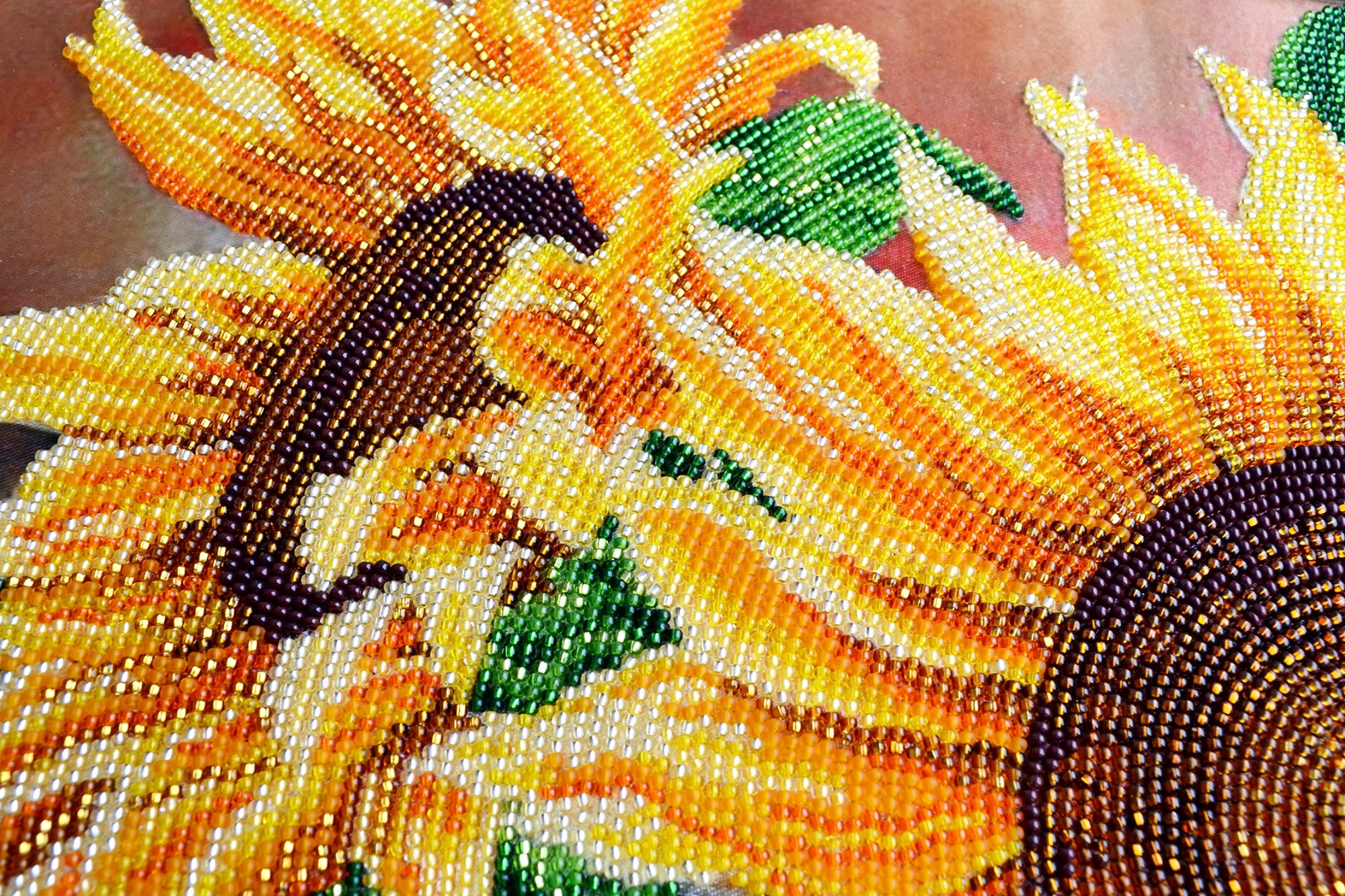 Sunflowers Beadwork Kit// Sunflowers Wall Art// Sunflowers | Etsy