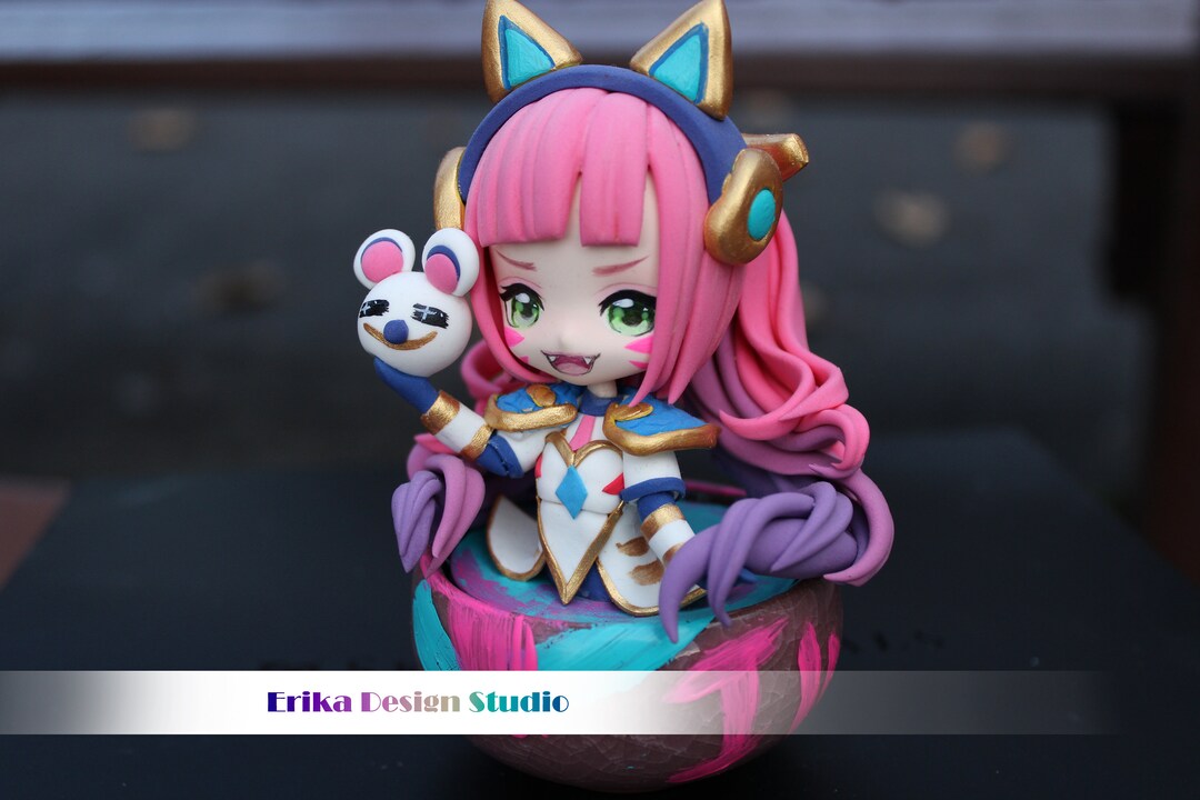 In Stock! Handmade Prestige Battle Cat Jinx Figurine- League of Legends ...