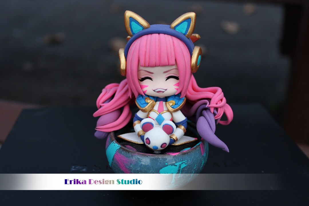 In Stock! Handmade Prestige Battle Cat Jinx Figurine- League of Legends ...
