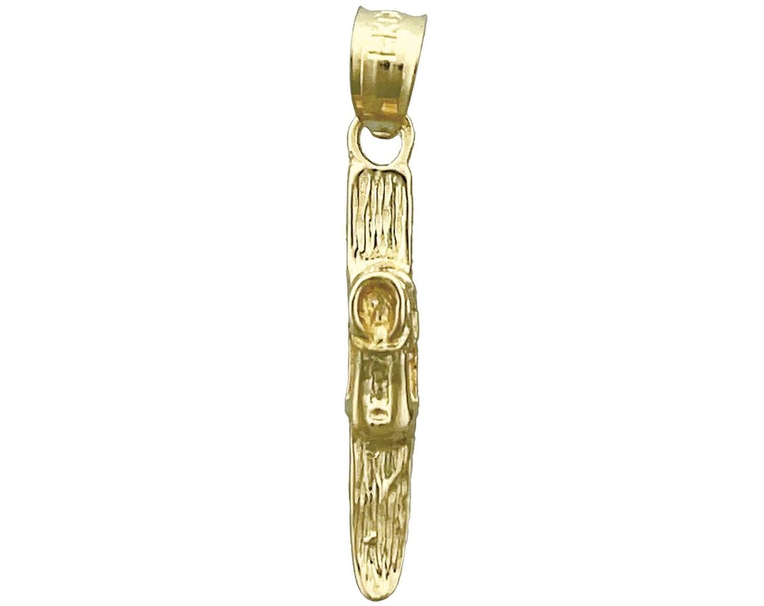 14K Gold 3D Snow Ski Board Charm - Etsy