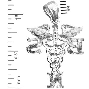 Rhodium Plated 925 Sterling Silver BSN Bachelor Science Nursing ...