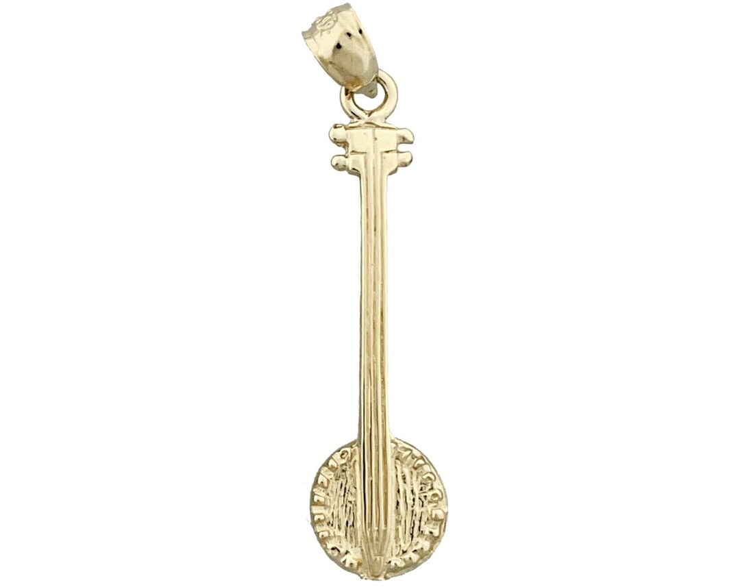 14K Gold Banjo Pendant - Etsy
