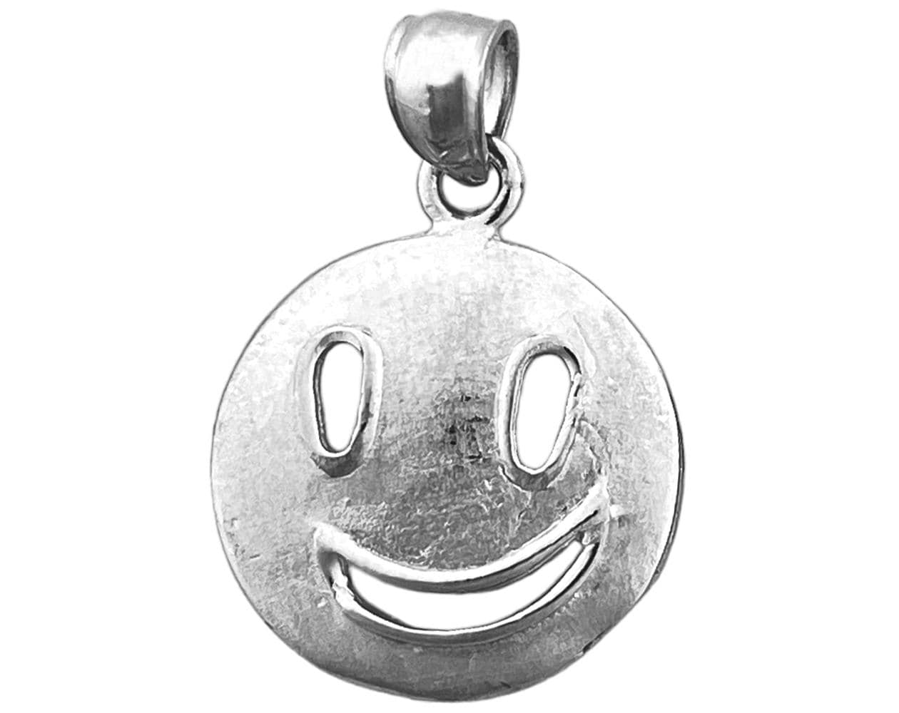 Rhodium Plated 925 Sterling Silver Emoji Smiling Face Charm - Etsy
