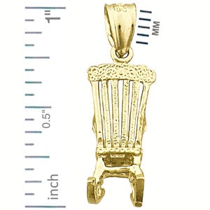 14K Gold 3D Rocking Chair Charm - Etsy