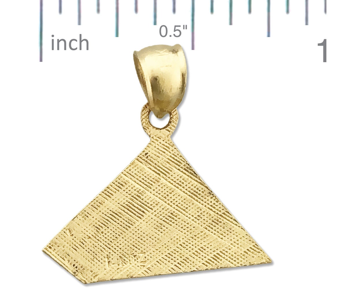 14K Gold Egyptian Pyramid Charm | Etsy
