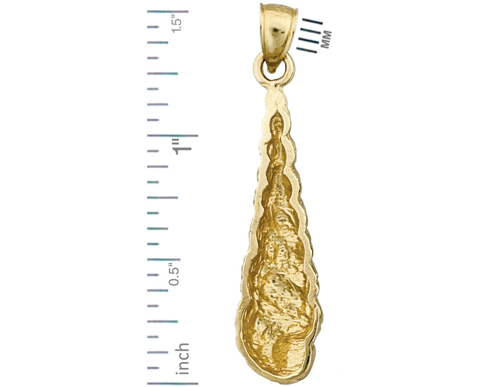 14K Gold Gastropod Auger Mollusk Shell Charm Pendant - Etsy