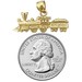 14K Gold Locomotive Train With Cargo Pendant - Etsy