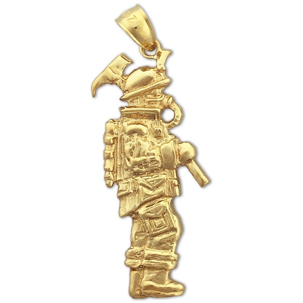 Firefighter Pendant - Etsy