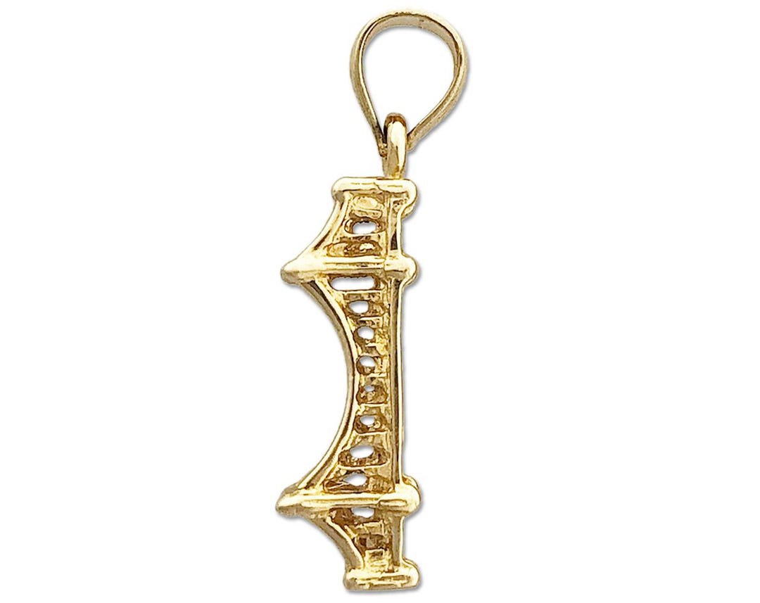 14K Gold 3D Golden Gate Bridge Charm - Etsy