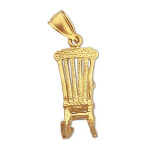 14K Gold 3D Rocking Chair Charm | Etsy