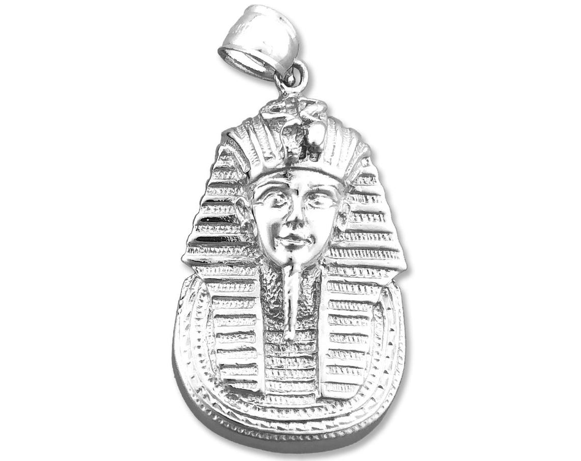14K Gold Egyptian Pharaoh King Tut Pendant - Etsy