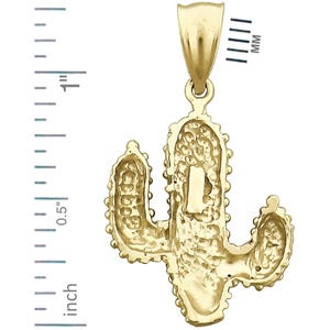 14K Gold Saguaro Cactus Tree Pendant - Etsy