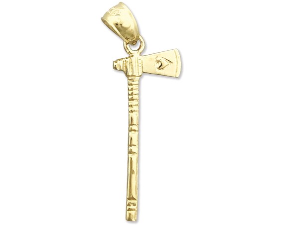 14K Gold Native Indian Tomahawk Ax Charm | Etsy