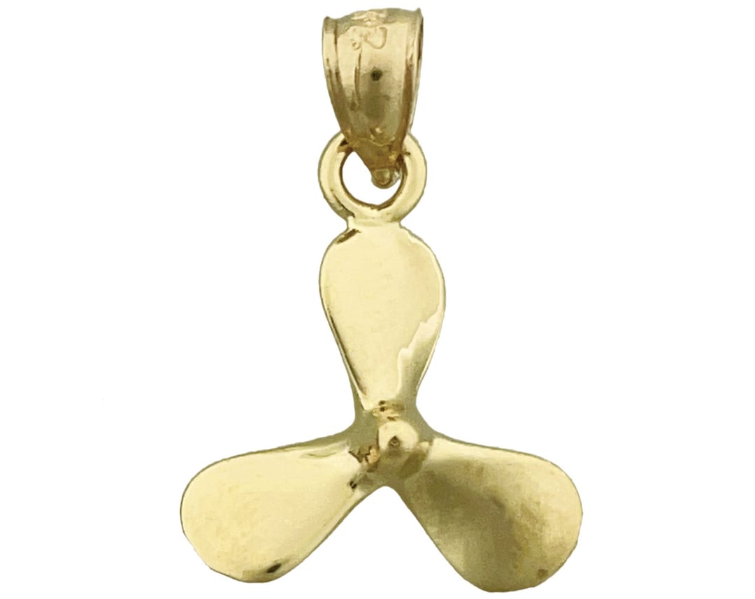 14K Gold 3D Propeller Charm - Etsy