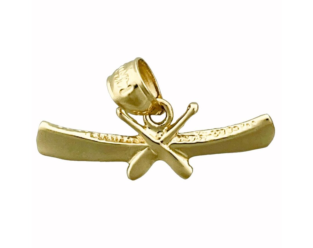14K Gold Canoe With Oars Charm - Etsy