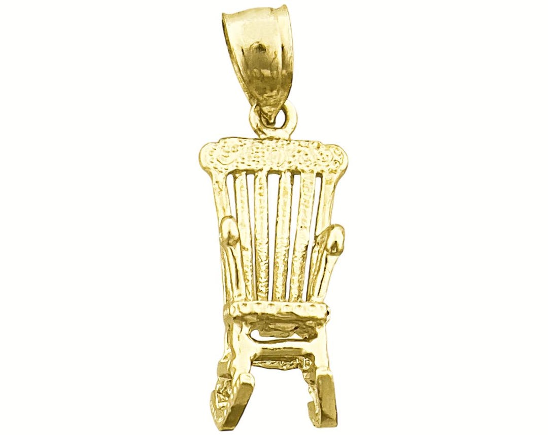 14K Gold 3D Rocking Chair Charm - Etsy