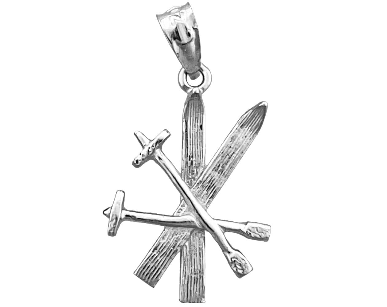 14K Gold 3D Snow Skis and Poles Charm - Etsy