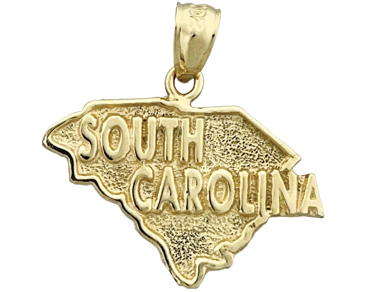 14K Gold South Carolina State Map Pendant - Etsy