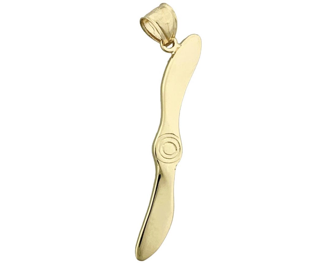 14K Gold Jet Propeller Pendant - Etsy