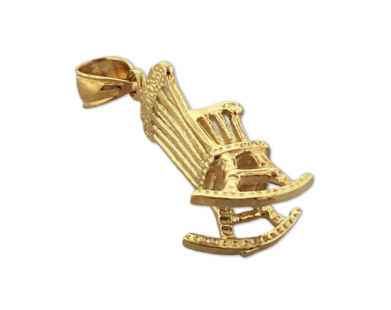 14K Gold 3D Rocking Chair Charm | Etsy