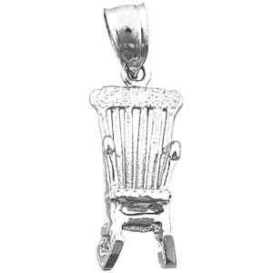 14K Gold 3D Rocking Chair Charm - Etsy