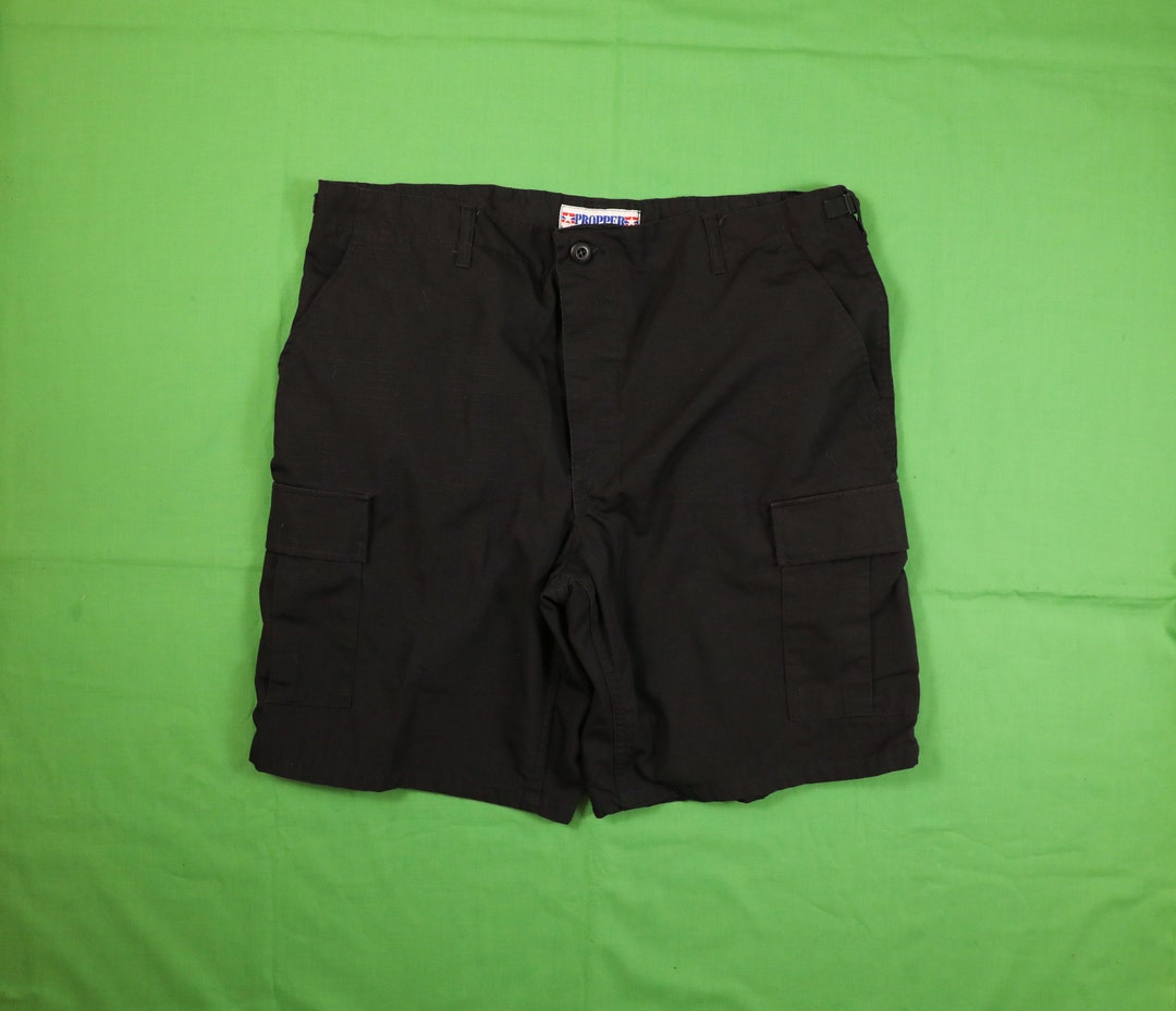 Vintage Y2K Propper Cargo Shorts Large Black Ripstop 37 Waist Army ...