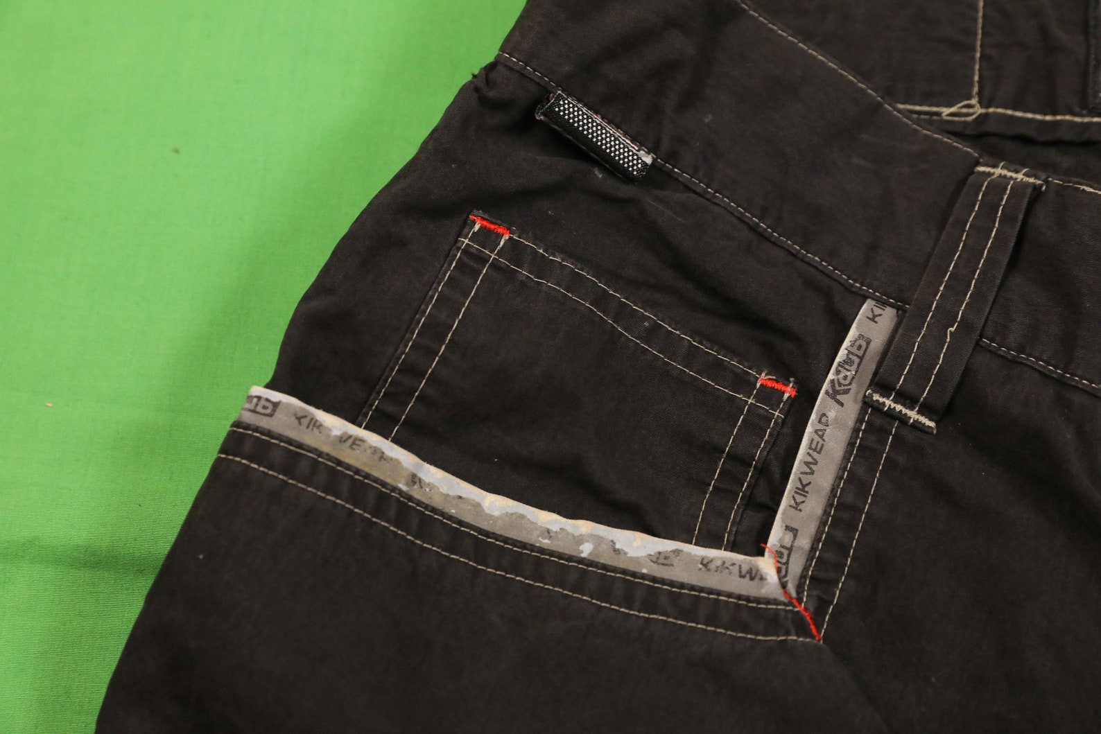 Vintage Y2K Kik Wear K Dub Shorts Black Size 31 Rave Pants Shants Stash ...