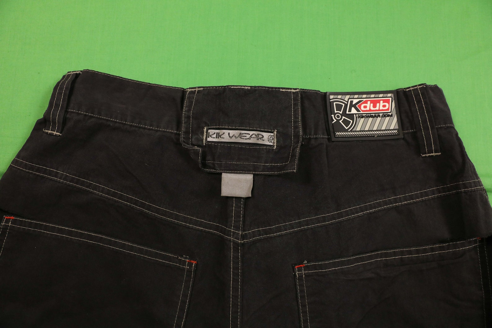 Vintage Y2K Kik Wear K Dub Shorts Black Size 31 Rave Pants Shants Stash ...