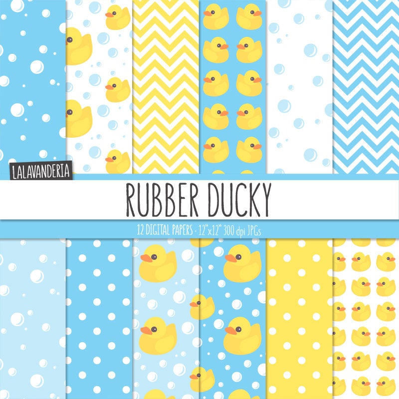 Rubber Duck Digital Paper Pack With Rubber Ducky and Soap - Etsy