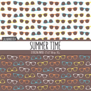 Summer Digital Paper Package With Beach Patterns. Printable - Etsy