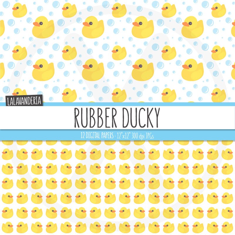 Rubber Duck Digital Paper Pack With Rubber Ducky and Soap - Etsy