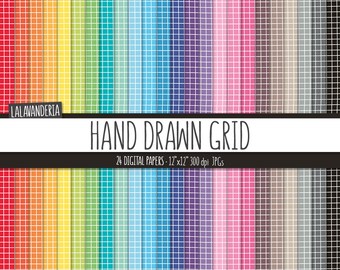 Quarter Inch Grid Digital Paper Mega Pack 32 Sheets Digital - Etsy