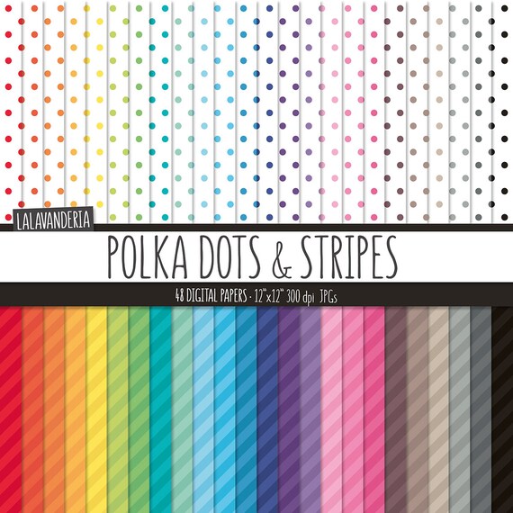 Colorful Polka Dots And Stripes