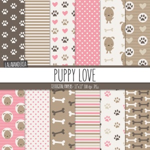 Digital Paper Pack Paw Prints and Dog Bones . (Instant Download) - Etsy