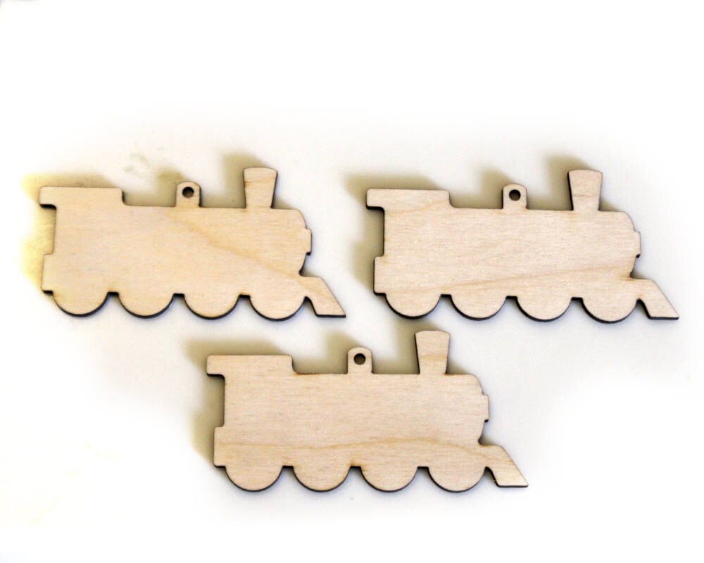 Steam Train Cutout, Wooden, Tank Engine Ornament Blank, Wooden Ornament ...