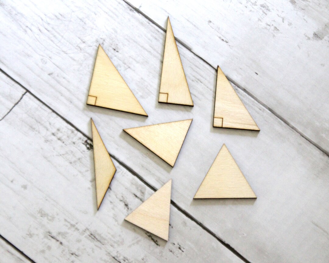Triangles, Wooden Set of 7, Montessori Manipulatives, Homeschooling ...
