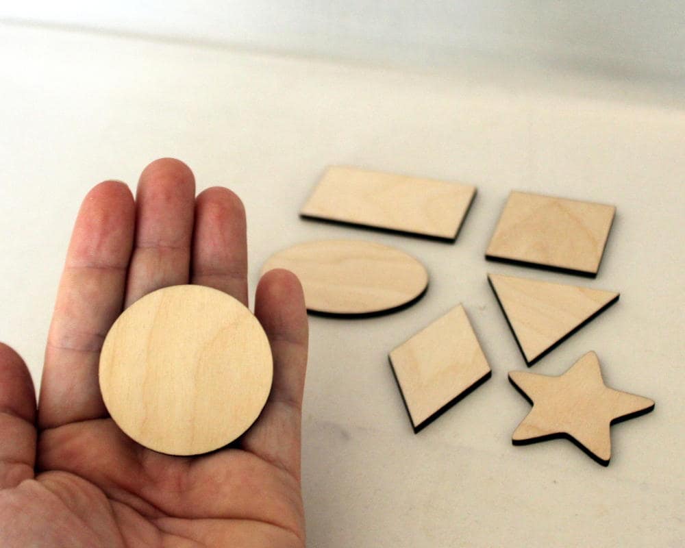 Basic Geometric Shapes, Wooden Set of 8, Montessori Manipulatives ...