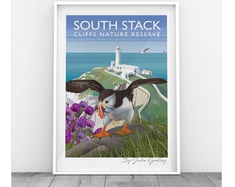 Puffin Poster | Etsy