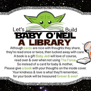 Star Wars Inspired Baby Shower Book Request Insert- High Resolution ...
