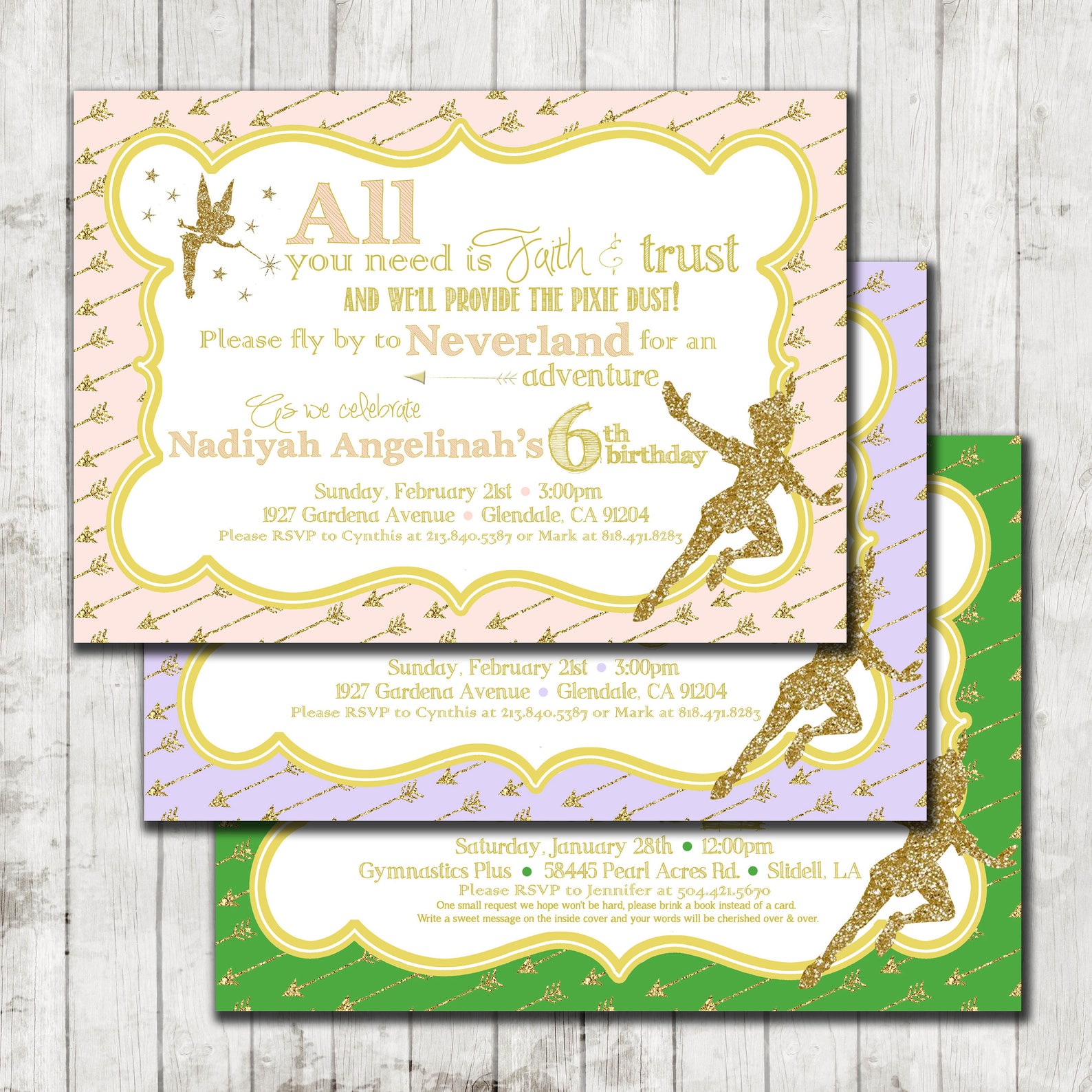 Peter Pan Inspired Birthday Invitation High Resolution - Etsy