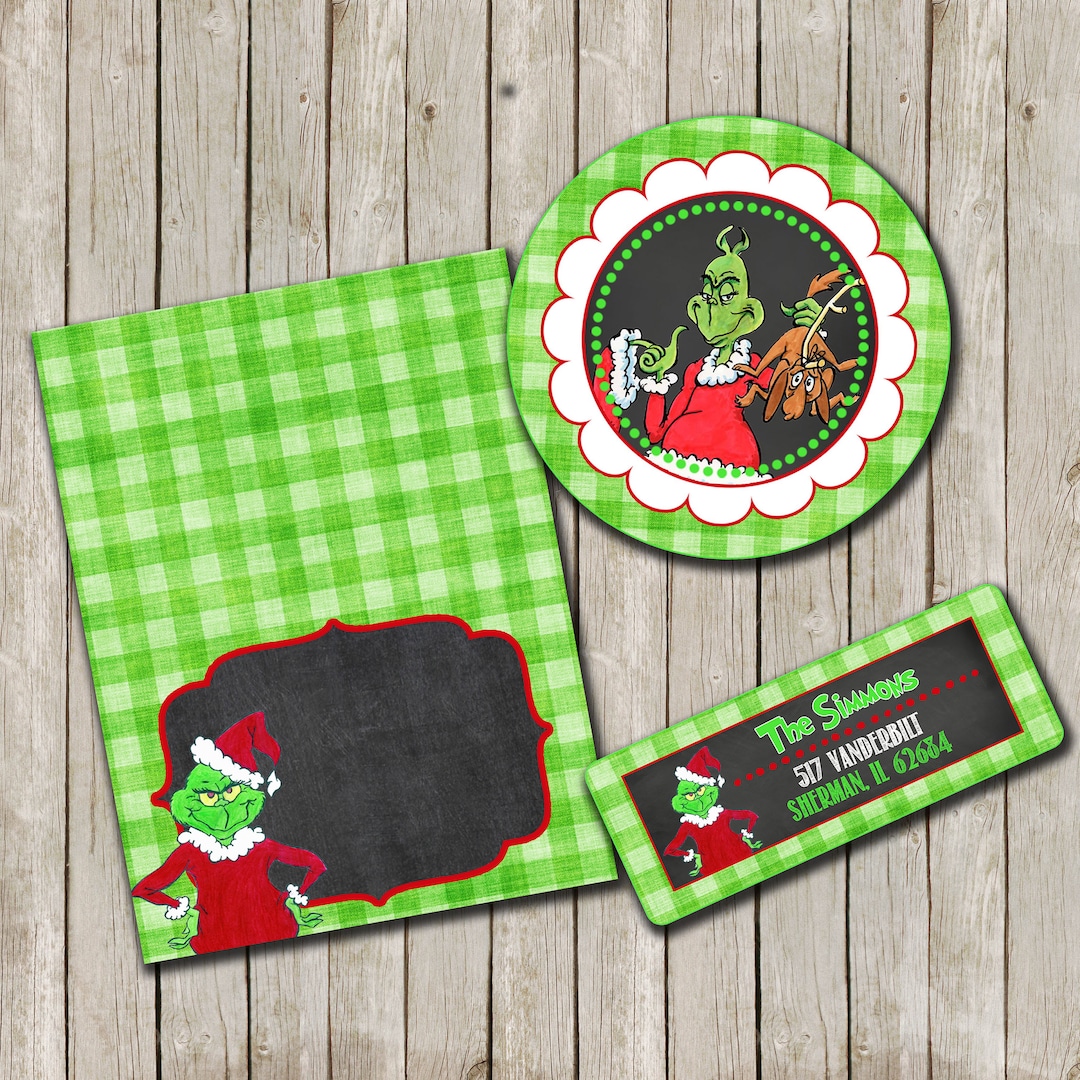 Grinch Inspired Christmas Digital Party Package High - Etsy