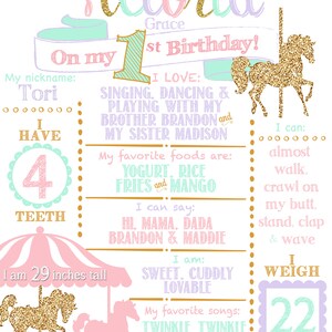 Carousel Horse Birthday Poster- High Resolution Digital File - Etsy